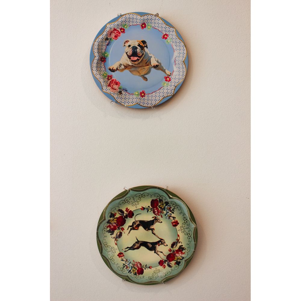 Azulejo Decorativo Redondo Galgos Greghi Design - mimogaleria