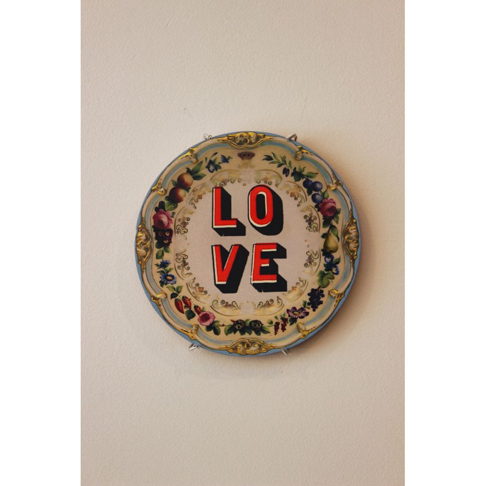 Azulejo Decorativo Redondo Love Greghi Design - mimogaleria