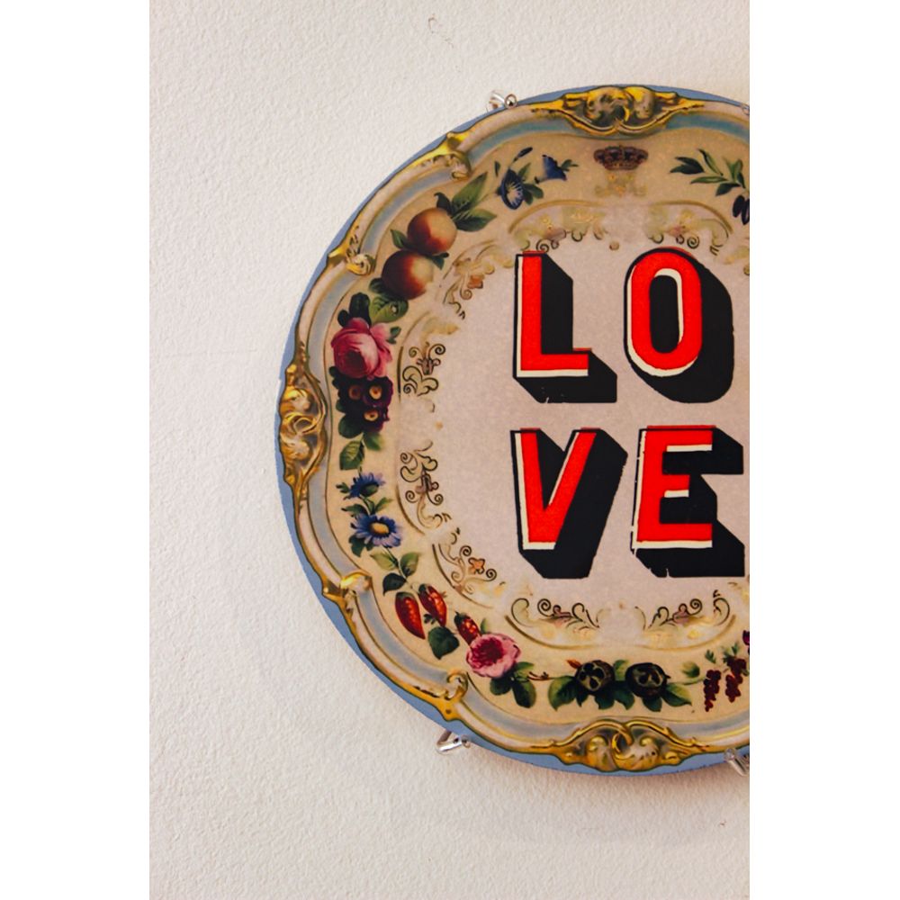 Azulejo Decorativo Redondo Love Greghi Design - mimogaleria