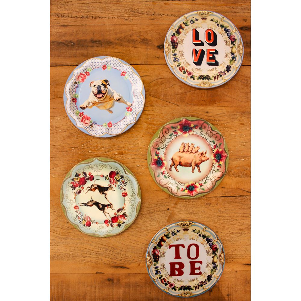 Azulejo Decorativo Redondo Love Greghi Design - mimogaleria