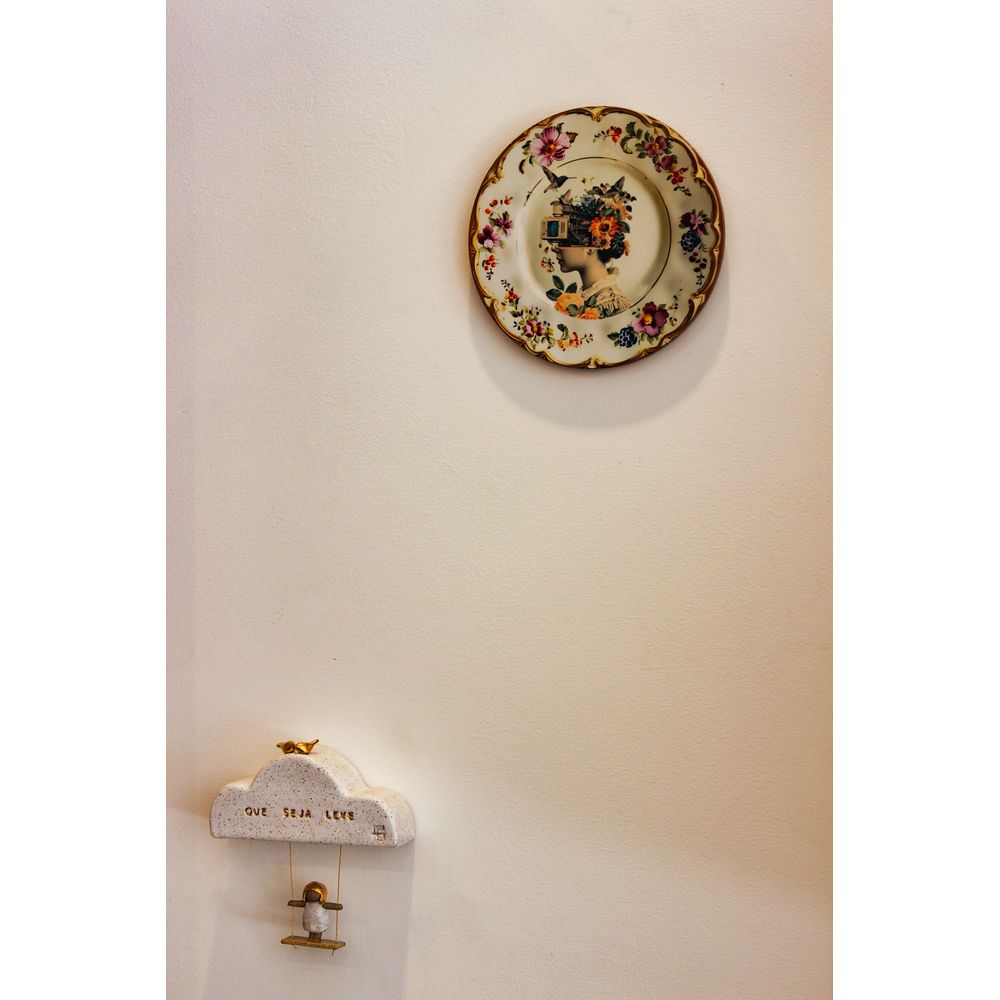 Azulejo Redondo Flower Girl Greghi Design - mimogaleria